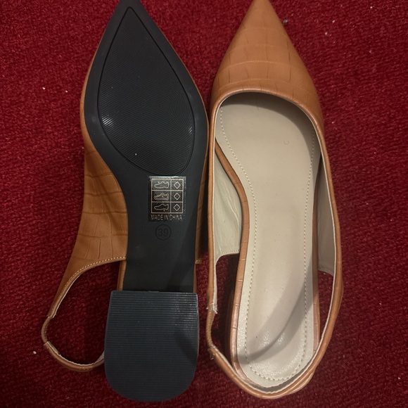 None | Shoes | Elegant Tan Slingback Flats For Women | Poshmark